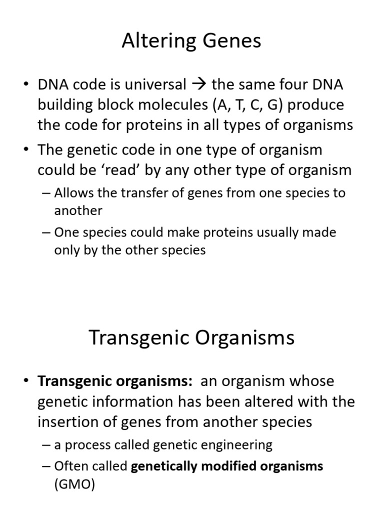 1.2 Altering Genes | PDF