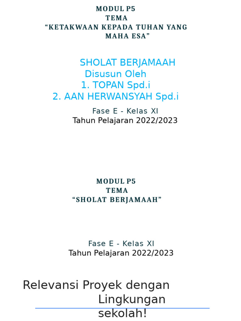 MODUL P5 Tema Ketakwaan. | PDF