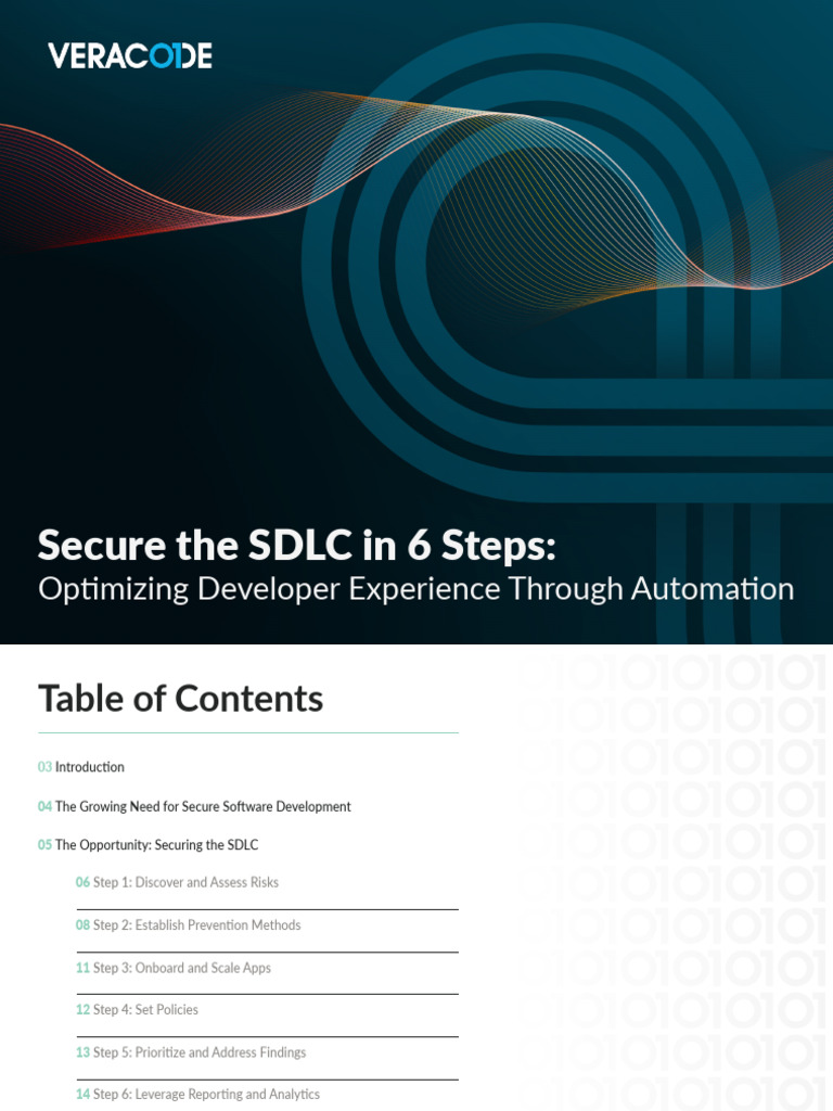 6 Steps To Secure The SDLC Ebook Veracode | PDF | Computer Security ...