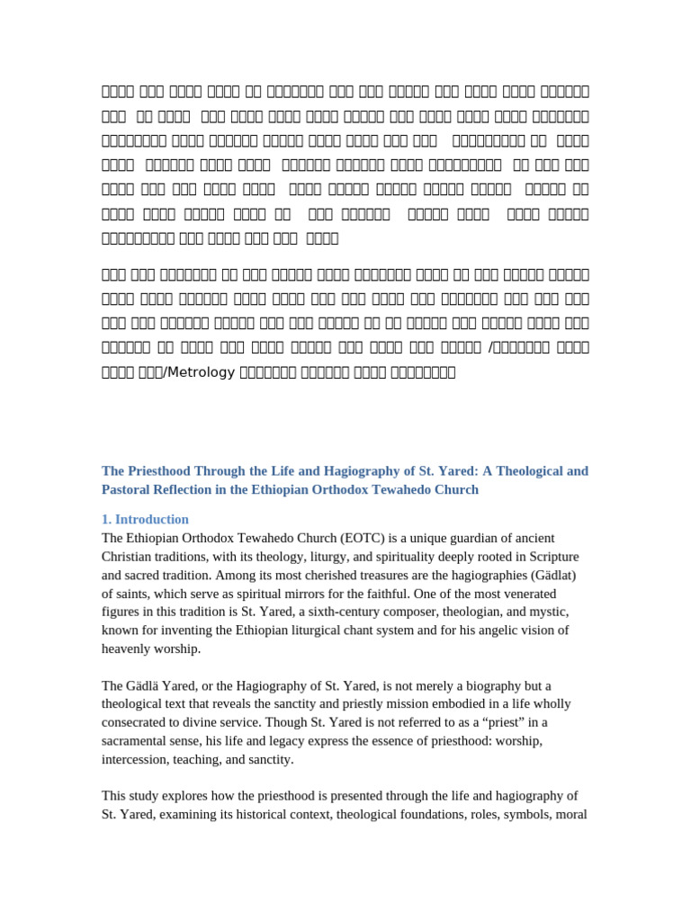 ST Yared Priesthood Full Study 26 | PDF | Priest | Anglicanism