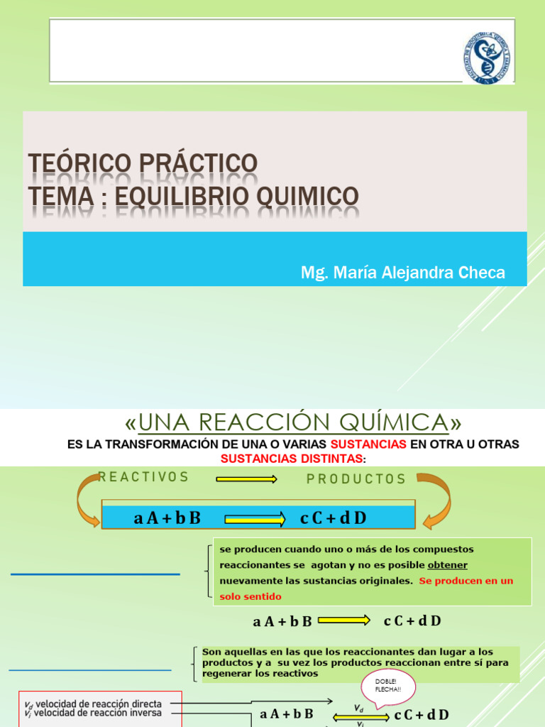 T.P. Eq Químico 2024 - Campus | PDF | Equilibrio químico | Reacciones químicas
