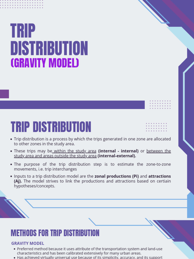 CE431 TOPIC 7.1 - Trip Distribution (Gravity Model) | PDF | Statistical Theory | Applied Mathematics