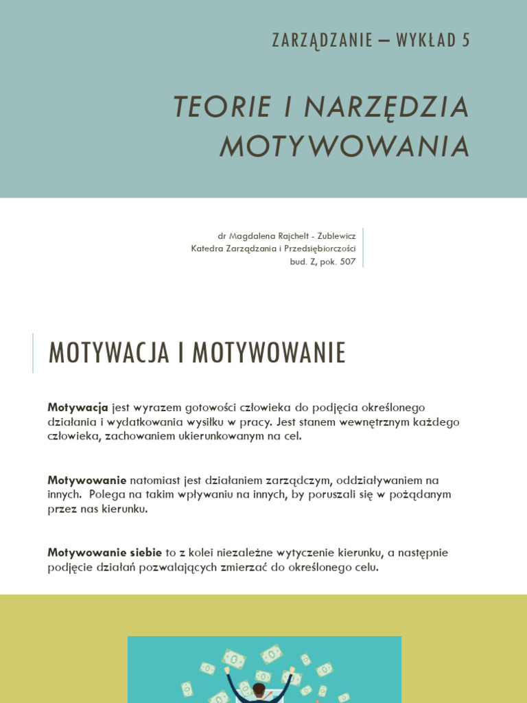 Zarządzanie - Wyklad 5 | PDF
