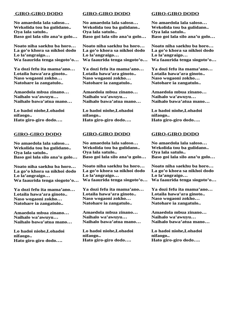 Giro Giro Dodo | PDF