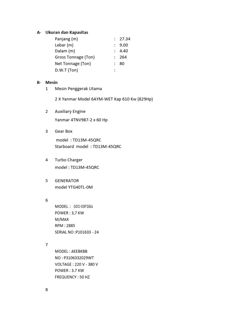 Permintaan Data Kapal | PDF
