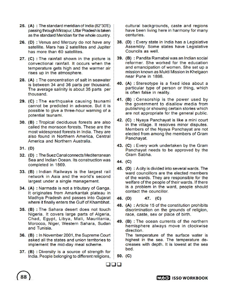 SOF ISSO Workbook Class 7 | PDF