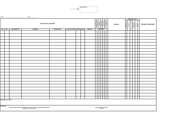 Adlb-Fo-001 Formato Registro Diario de Laboratorio Clinico Version 001 ...