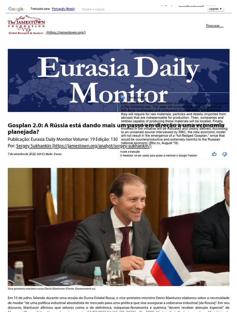 Gosplan 2.0 - A Rússia Está Dando Mais Um Passo em Direção A Uma ...