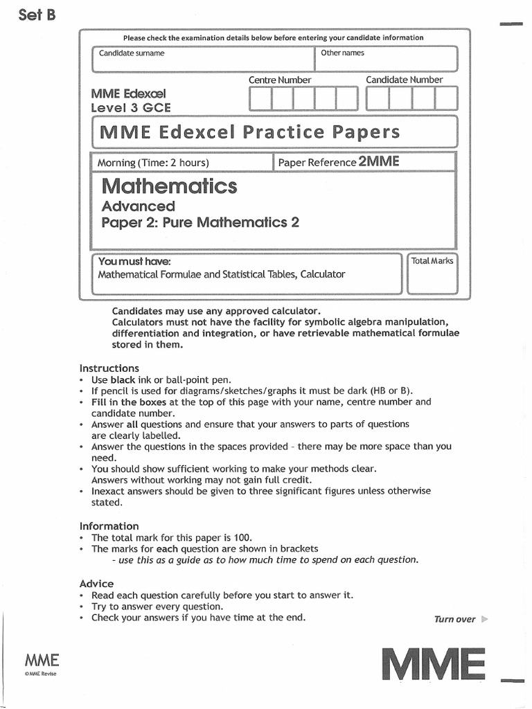 Set B - Paper 2 | PDF