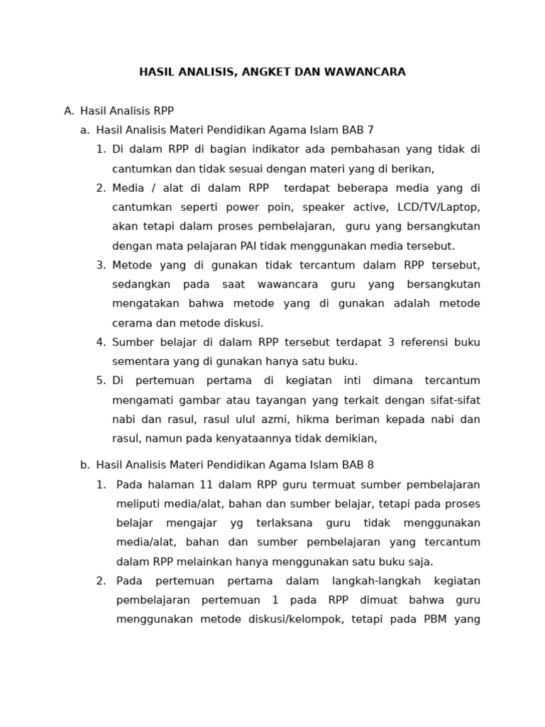 Contoh Hasil Analisis | PDF