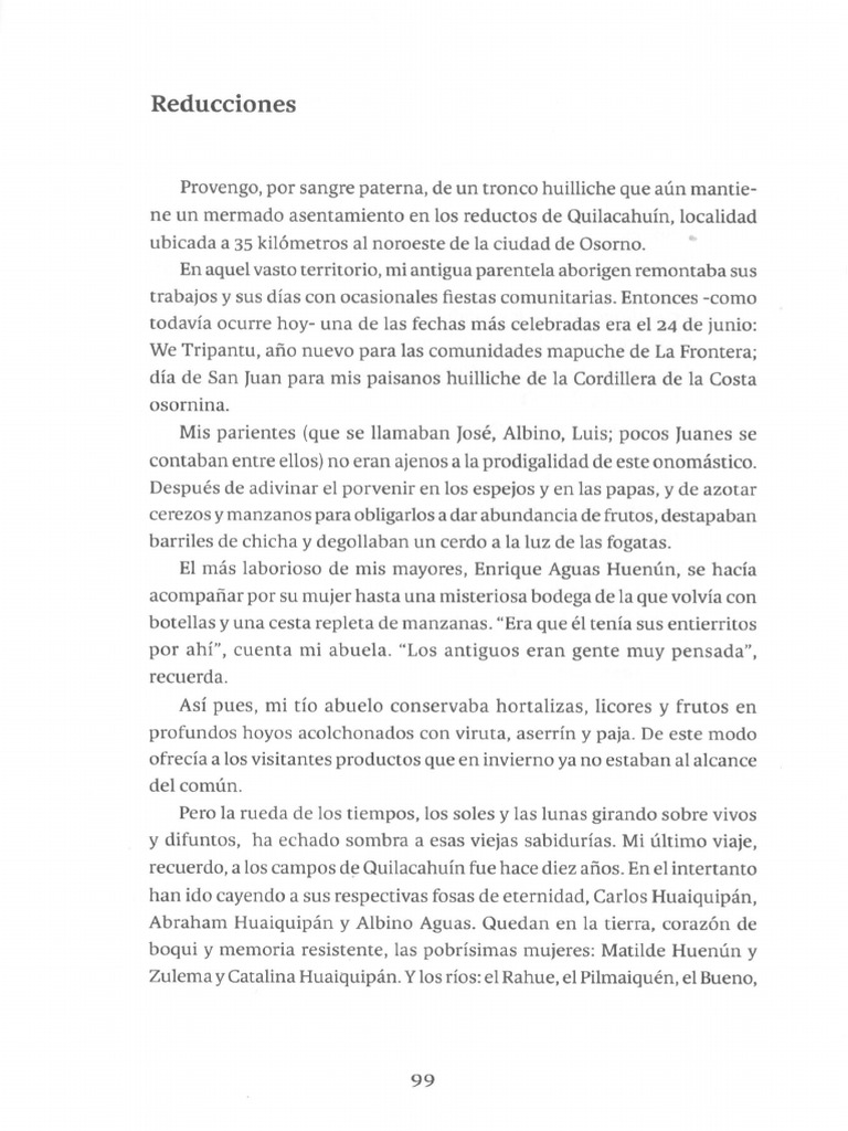 2 Lit Huenún, J. - Reducciones, Testimonio, en La Ruka de David ...