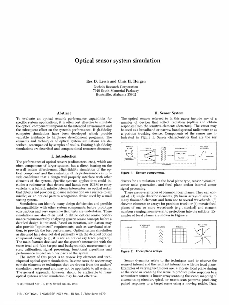 Lewis 1979 | PDF | Sensor | Simulation