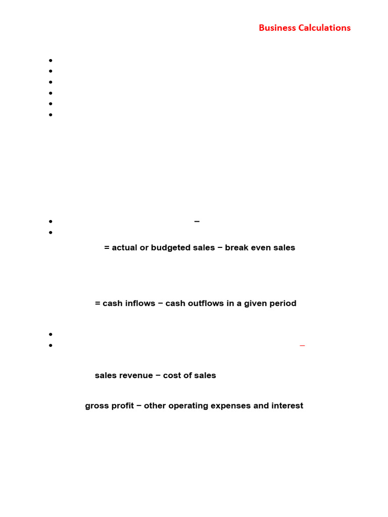 Calculations in A Business Context | PDF