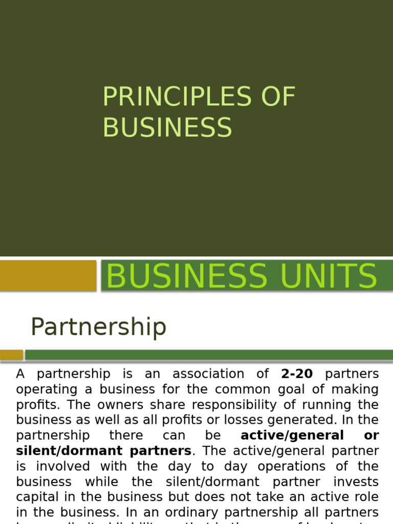 BB - Bus. Units - Partnership | PDF
