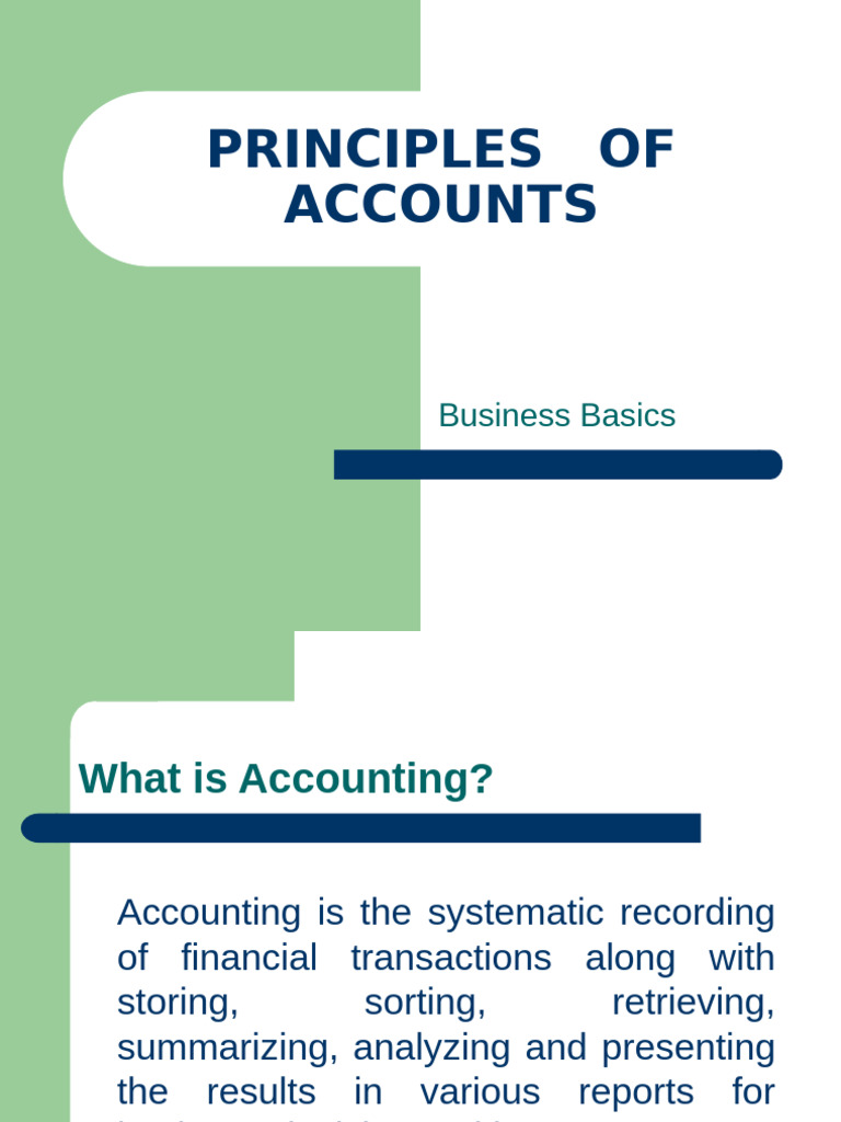 BB - Accounts Introduction | PDF | Bookkeeping | Accounting
