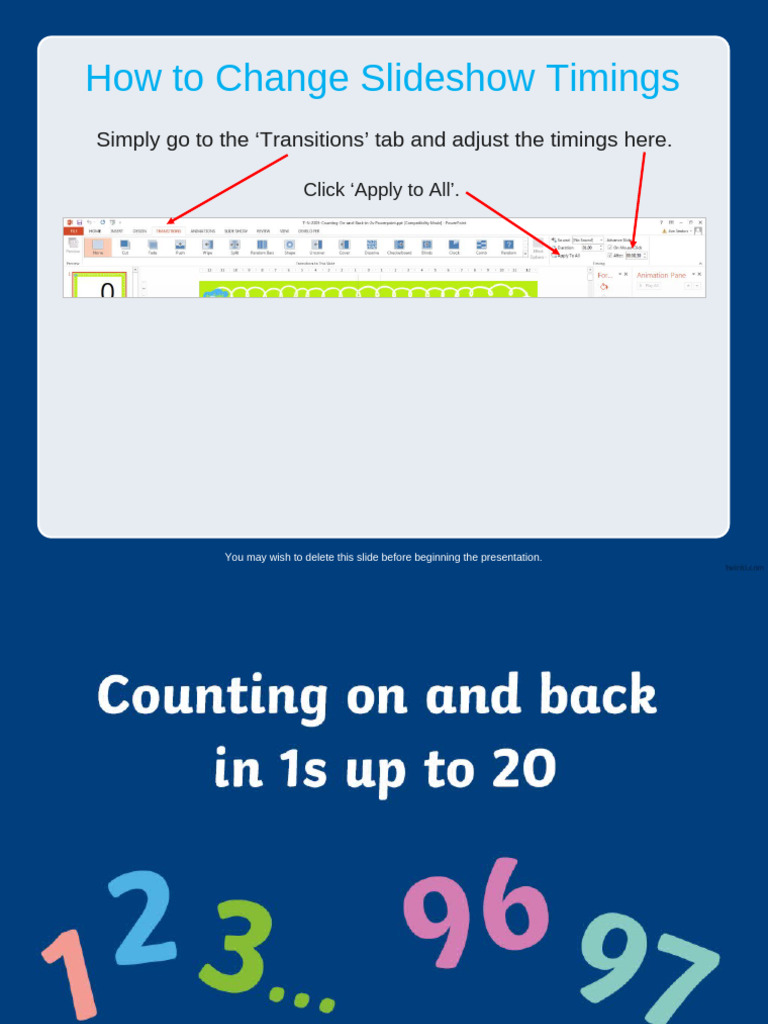 Adjusting Slideshow Timings Guide | PDF