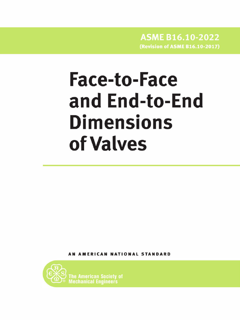 ASME B16.10 2022 Latest Edition | PDF