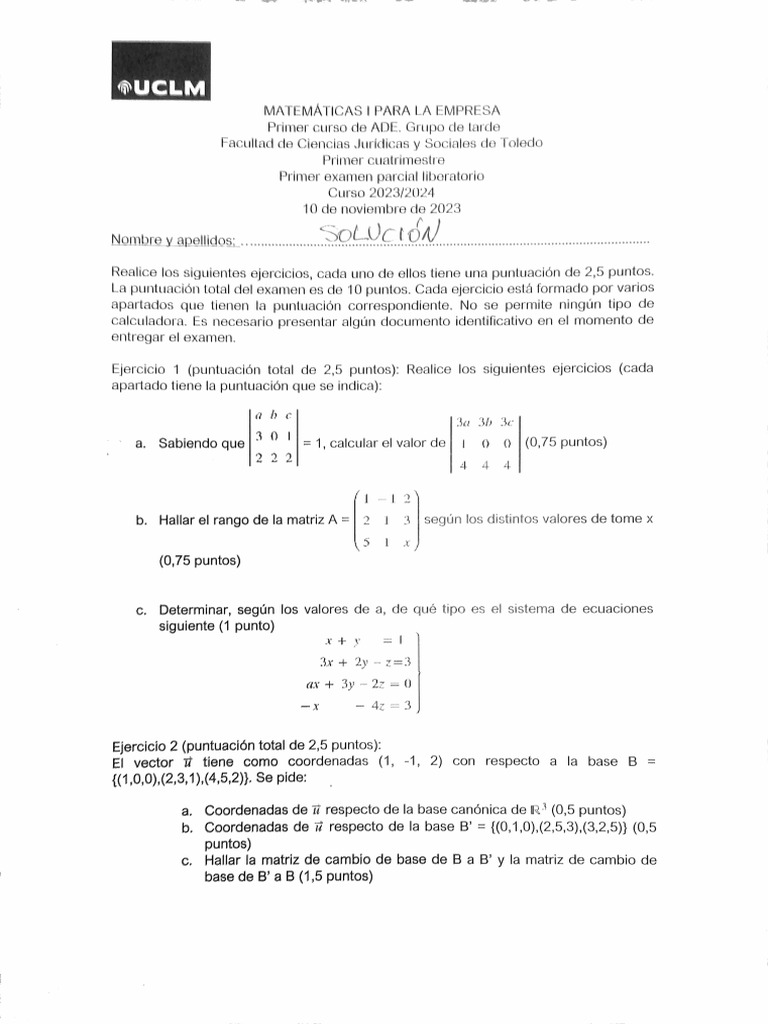 SoluciÃ N Examen 10112023 | PDF