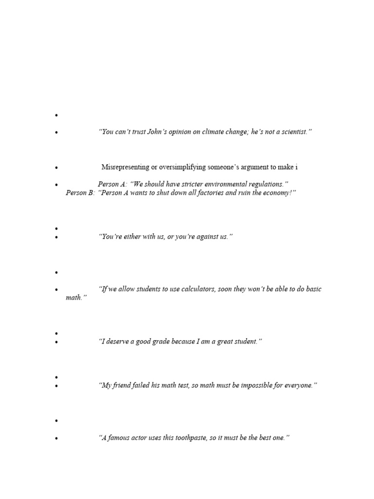 Types of Fallacies Explained | PDF | Fallacy | Argument