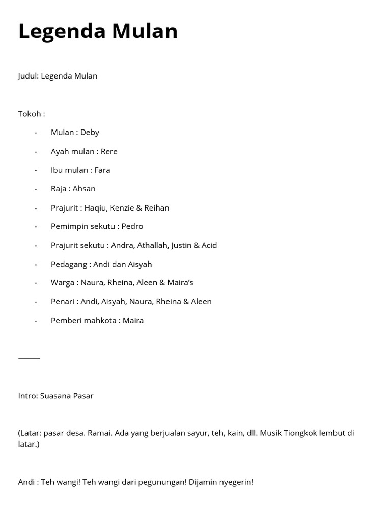 Legenda Mulan.pdf | PDF
