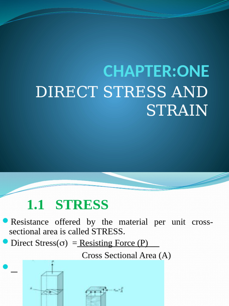 Direct Stress, Strain, and Elasticity Concepts | PDF | Deformation ...
