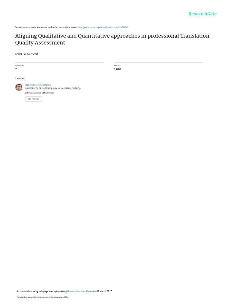 Aligning Qualitativeand Quantitativeapproachesinprofessional ...