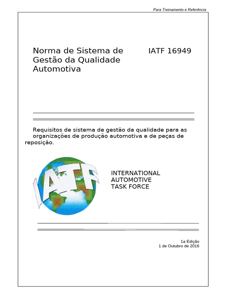 Norma IATF 16949 - Neutra | PDF | Gestão de qualidade | Qualidade ...