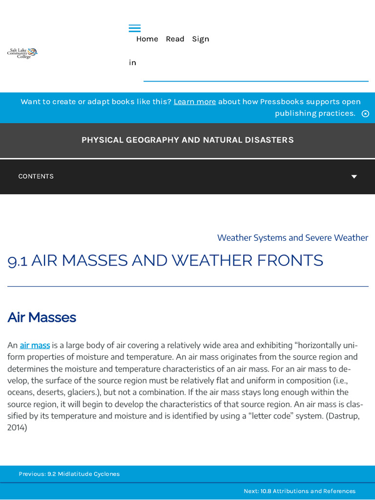 Understanding Air Masses and Weather Fronts | PDF | Atmosphere Of Earth ...