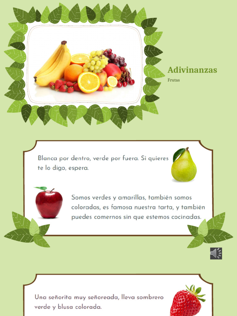 Adivinanzas Frutas | PDF