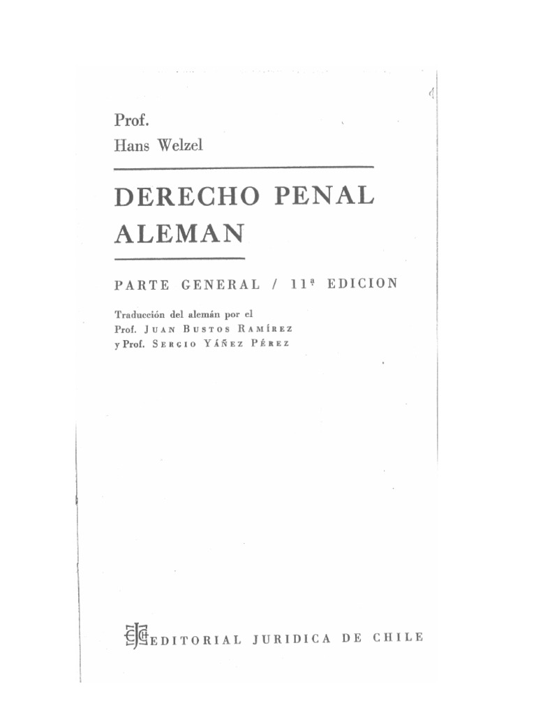 Tema 1. Finalismo, Hans Welzel | PDF