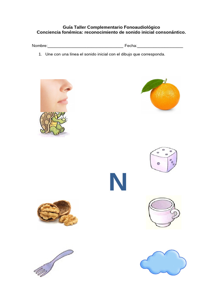 Guía Taller Complementario Fonoaudiológico Conciencia Fonémica ...