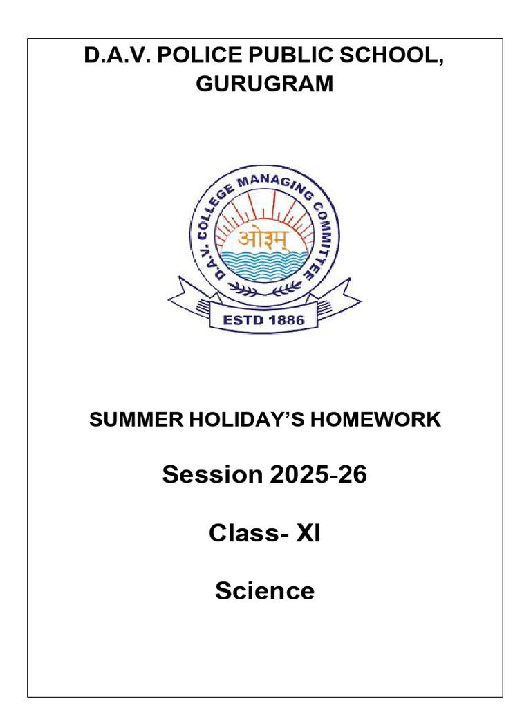 Science Class Summer Homework 2025-26 | PDF | Respiratory System ...