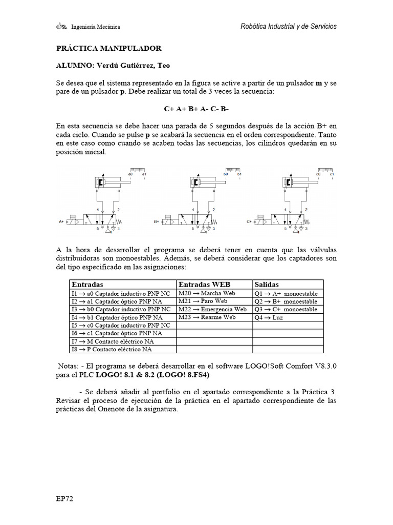 Práctica 3 PLCs | PDF
