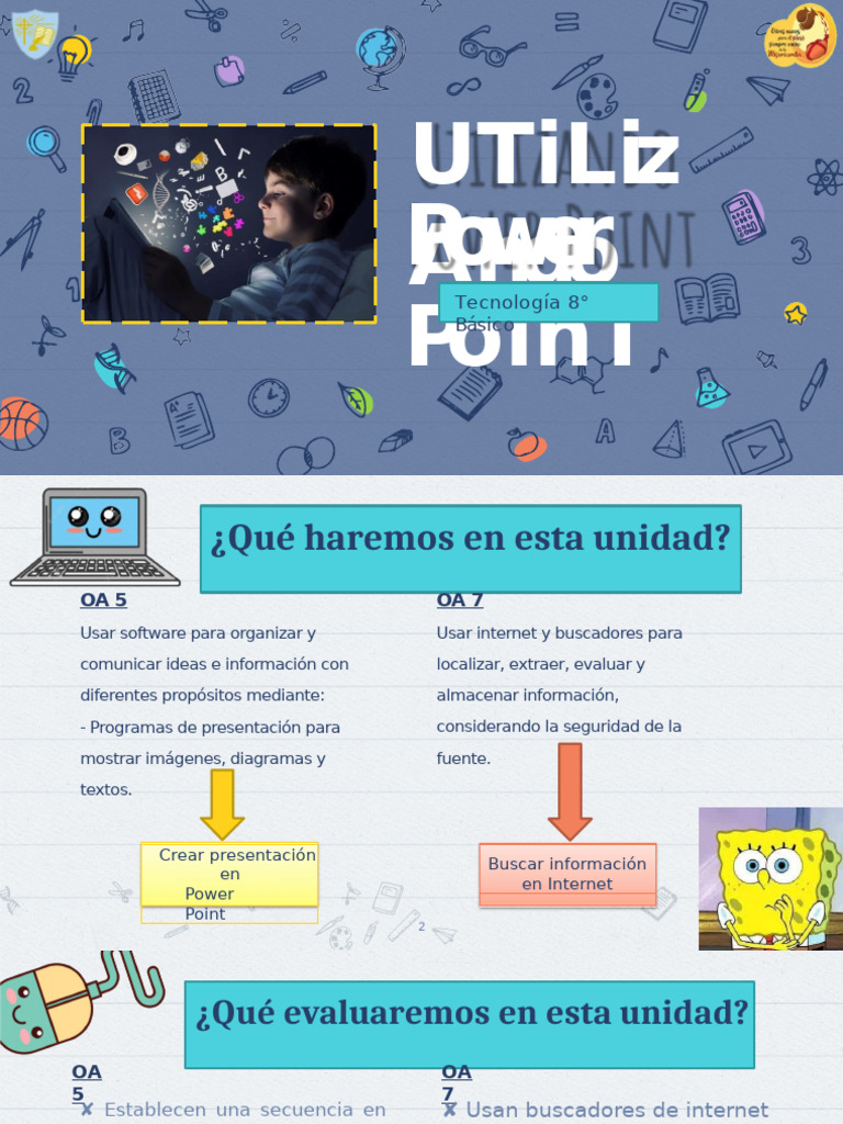 Uso de PowerPoint 8° | PDF | Microsoft PowerPoint | Software