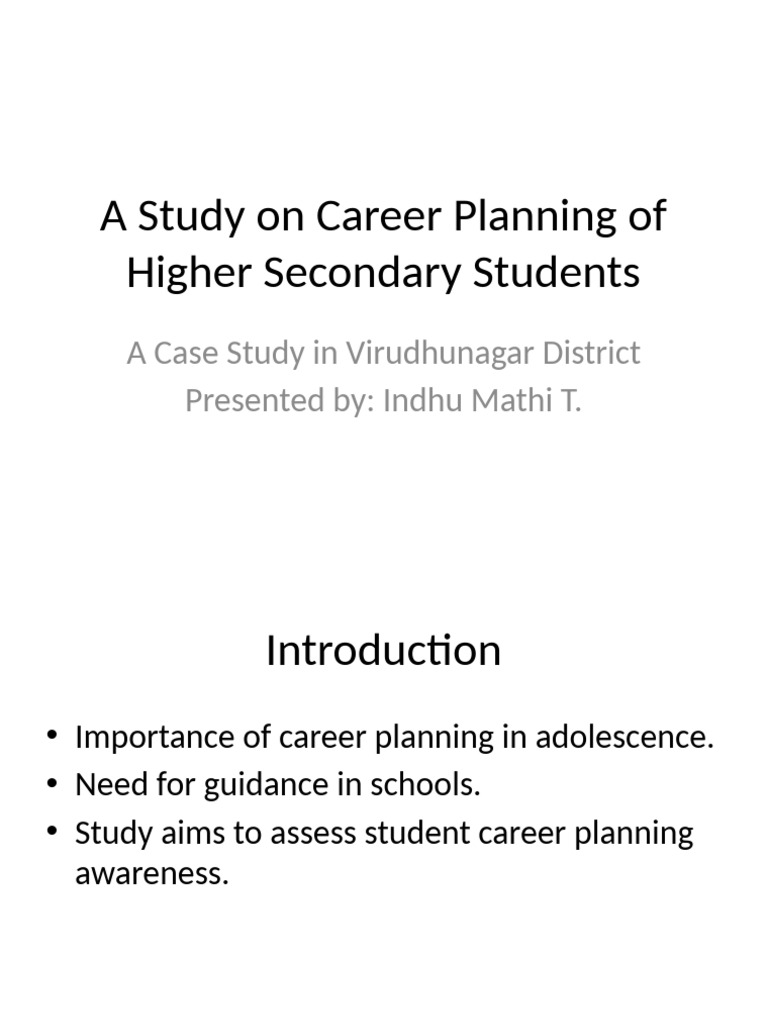 Career Planning Presentation | PDF
