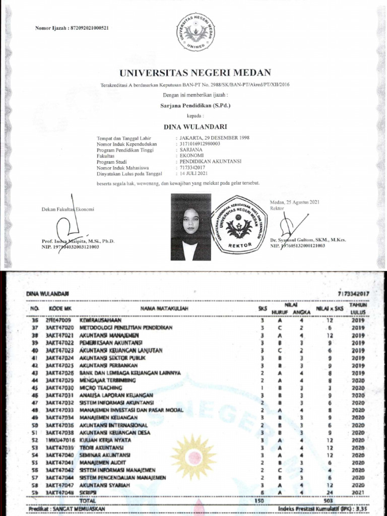 Ok Ijazah Dan Transkip Nilai - Compressed | PDF