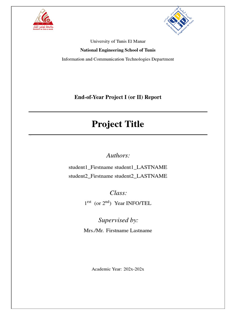 ENIT TIC Report Template | PDF | Retina