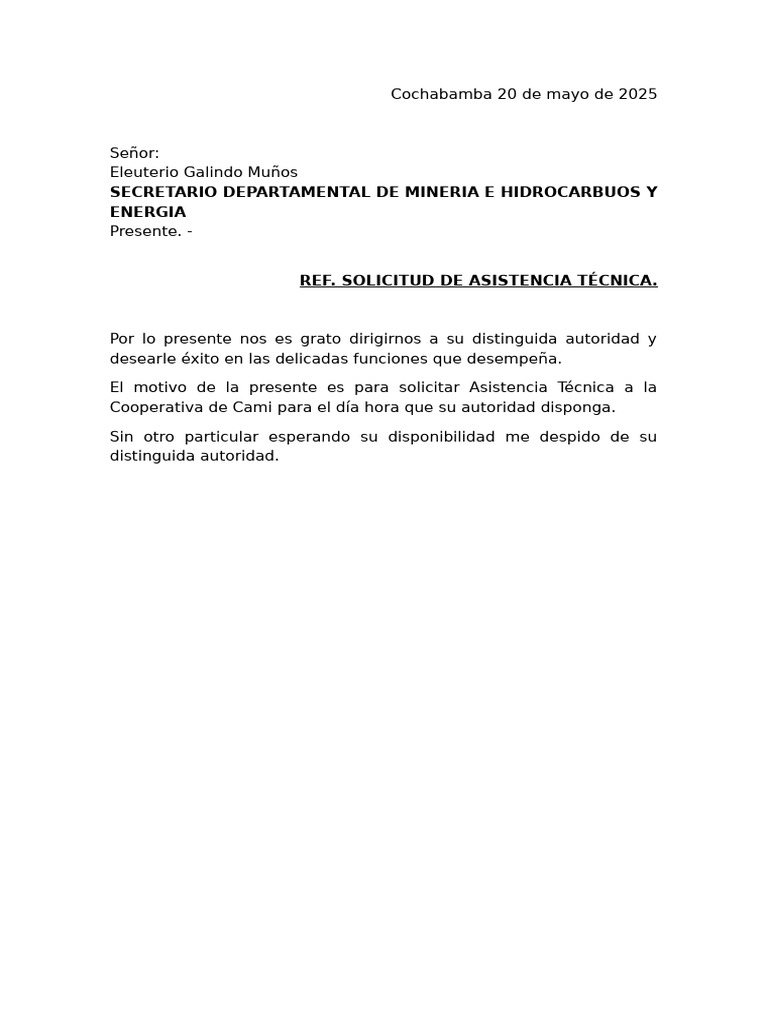 Solicitud Cami | PDF