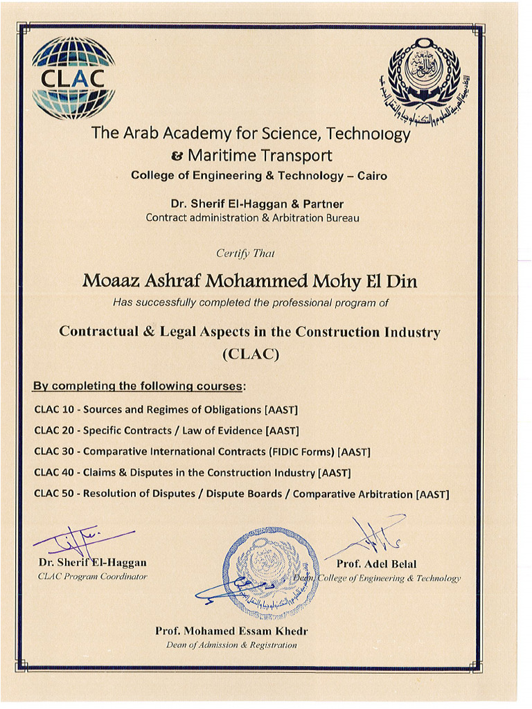 Clac Certificate.pdf | PDF
