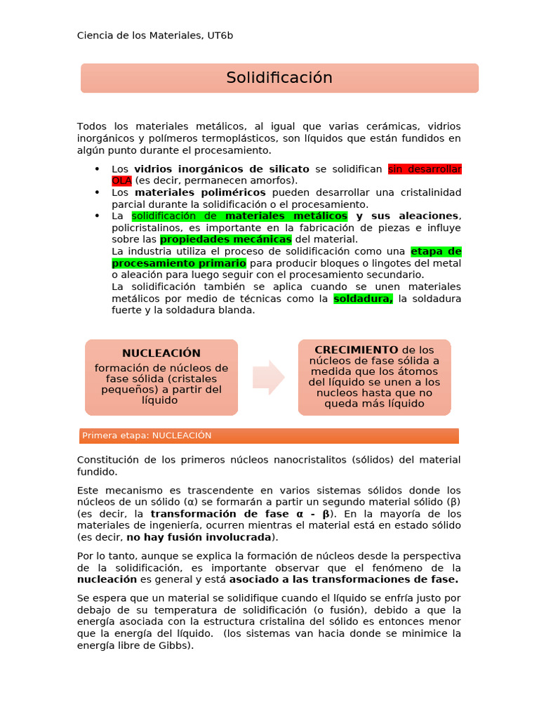 UT 6B CDM | PDF | Sólido | Congelación