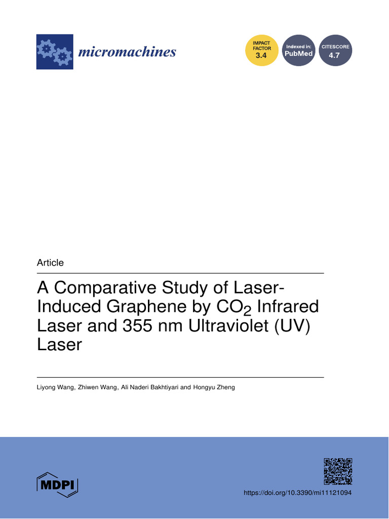 Micromachines 11 01094 With Cover | PDF | Laser | Ultraviolet