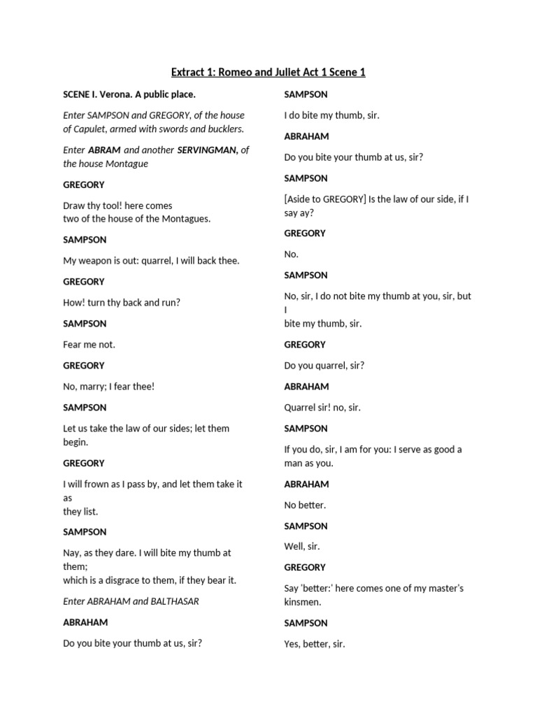 Introduction To Shakespeare - Opening Extracts | PDF | Characters In ...