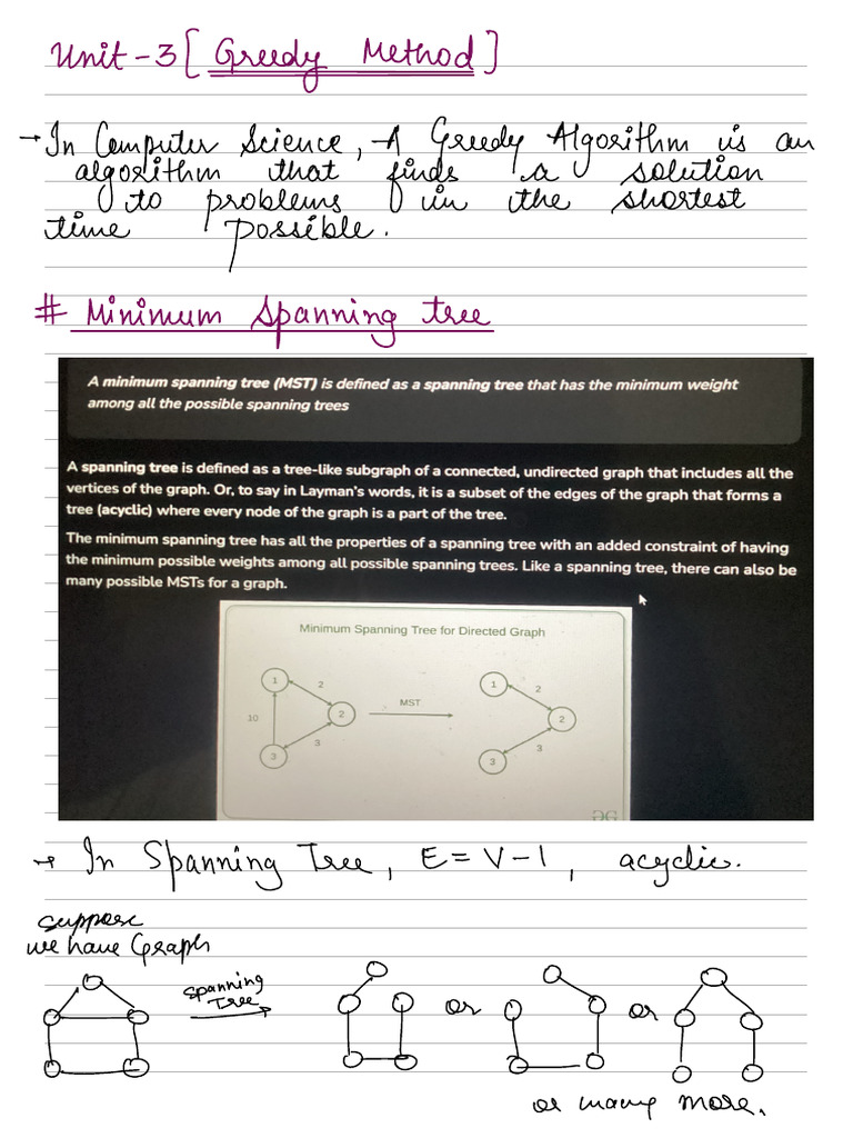Unit-3 (Greedy Method) | PDF