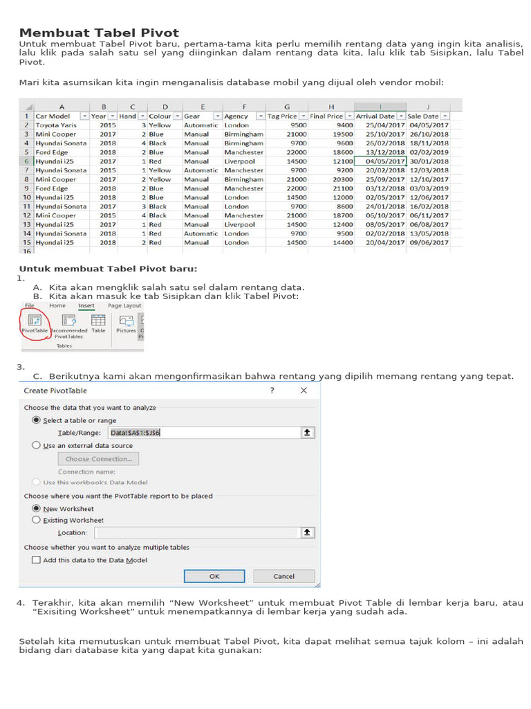 Cara Membuat Tabel Pivot dengan Mudah | PDF