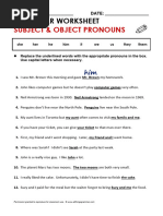 Pronouns He She It and They Grade 1 | PDF