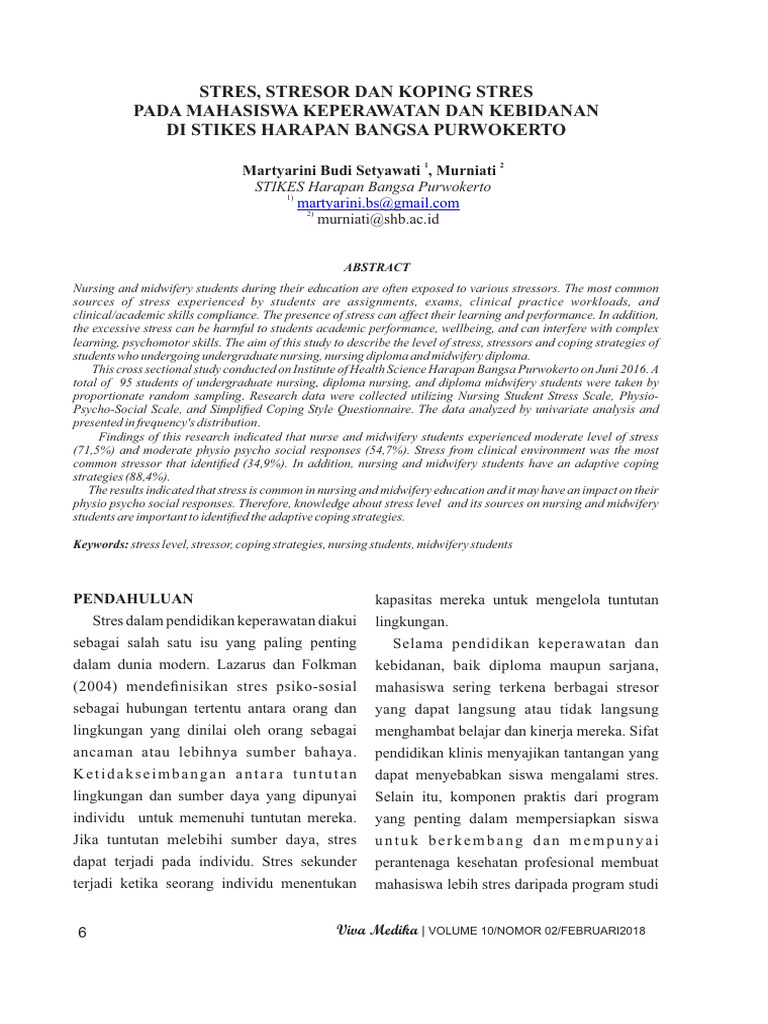Stres Stresor Dan Koping Stres Pada Maha 77321356 | PDF