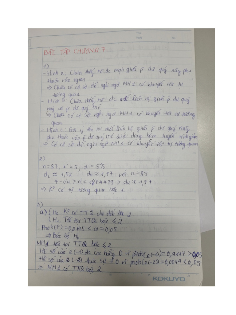 KTL - BT Chương 7 | PDF