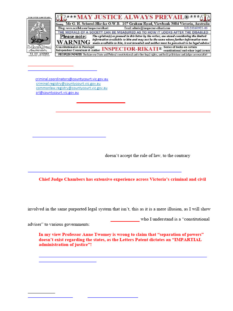 20250604-Mr G. H. Schorel-Hlavka O.W.B. To Justice Amanda Chambers CJ ...