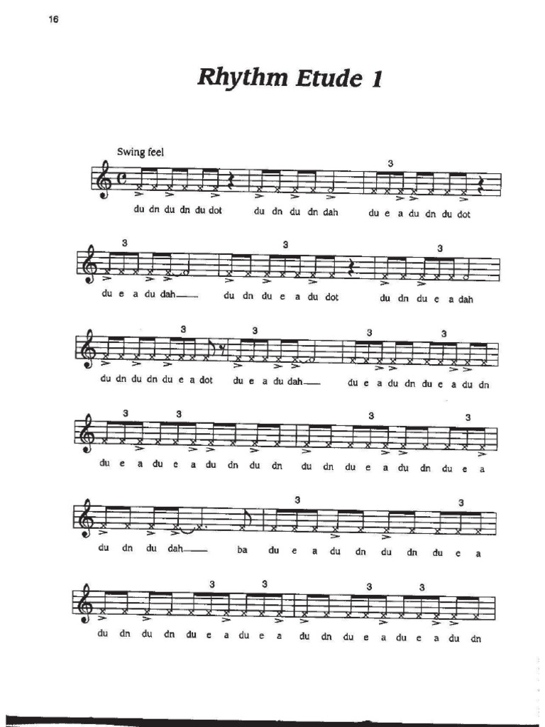 Bob Stoloff - Ejercicio Rítmico No. 1 (SCAT) | PDF