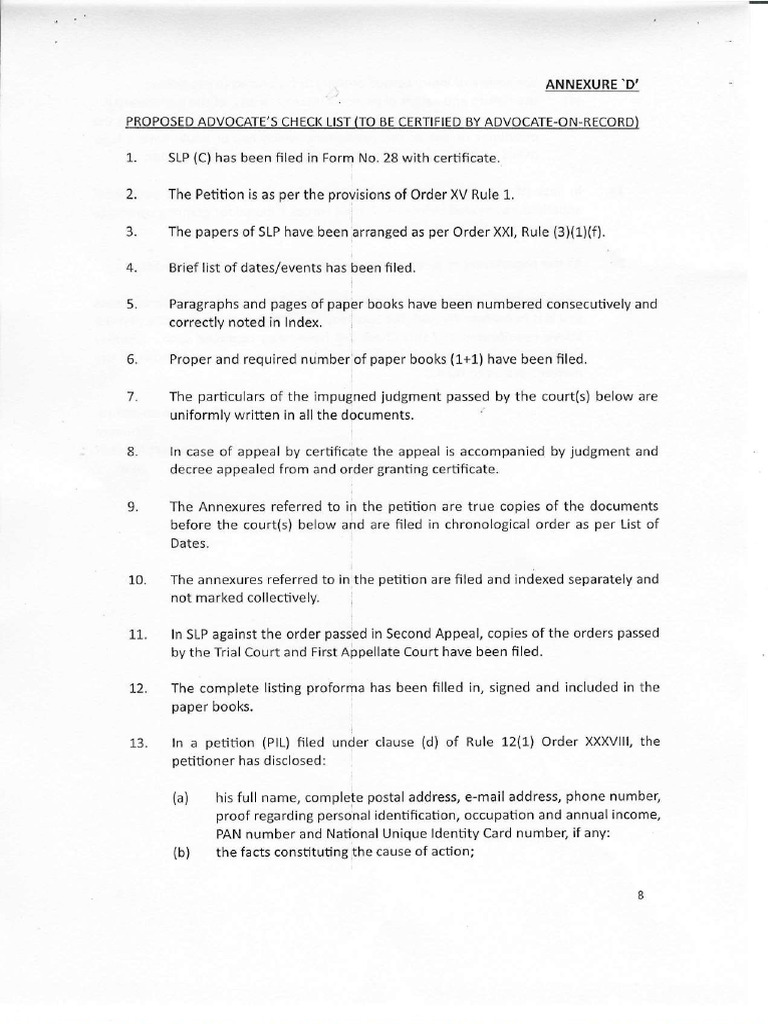 New Check List and Proforma | PDF | Justice | Crime & Violence